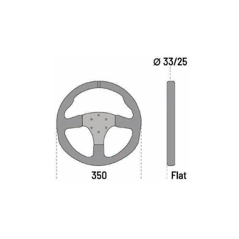 SPARCO R350B LEATHER STEERING WHEEL WITH BUTTONS