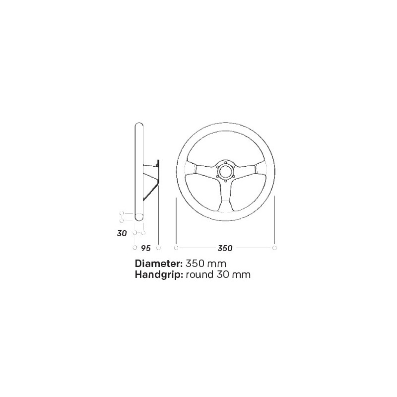 VOLANT TULIPÉ OMP 350 CARBON D