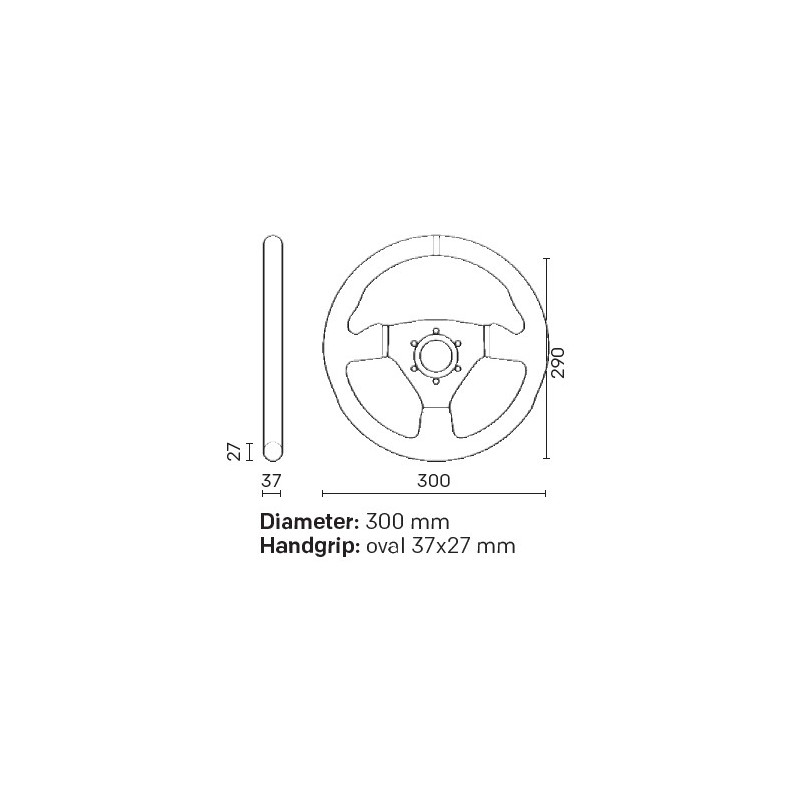 OMP FLAT STEERING WHEEL FOR CAR TUNING